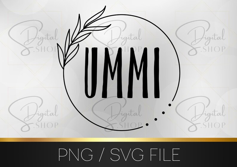 Round Ummi SVG PNG Muslim Mom Islamic Clipart Sublimation - Etsy