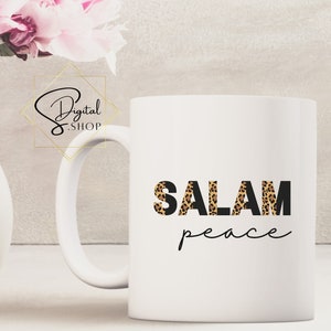 Salam Peace Leopard Print Png and Svg, Muslim Gift Png, Muslim Gift Svg ...