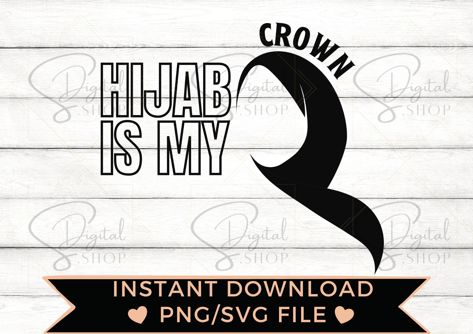 Hijab is My Crown, Muslim SVG, Muslim PNG, Islamic Svg, Islamic PNG ...