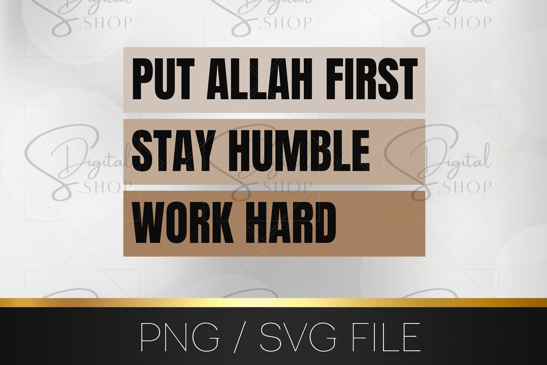 Put Allah First Statement, Muslim SVG, Muslim PNG, Islamic Svg, Islamic ...