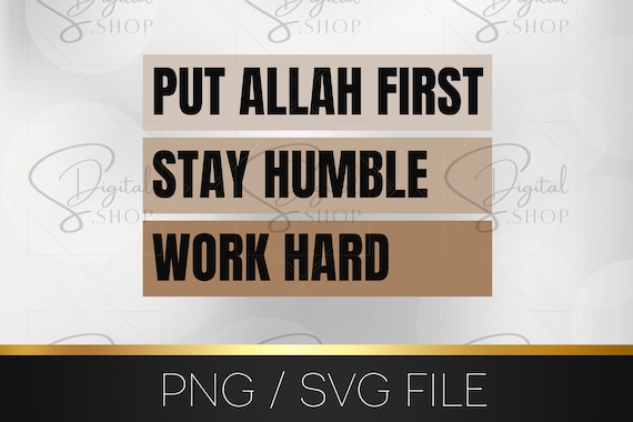 Put Allah First Statement Muslim SVG Muslim PNG Islamic - Etsy