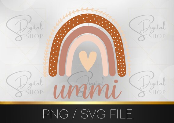Boho Rainbow Ummi SVG PNG Muslim Mom Islamic Clipart - Etsy