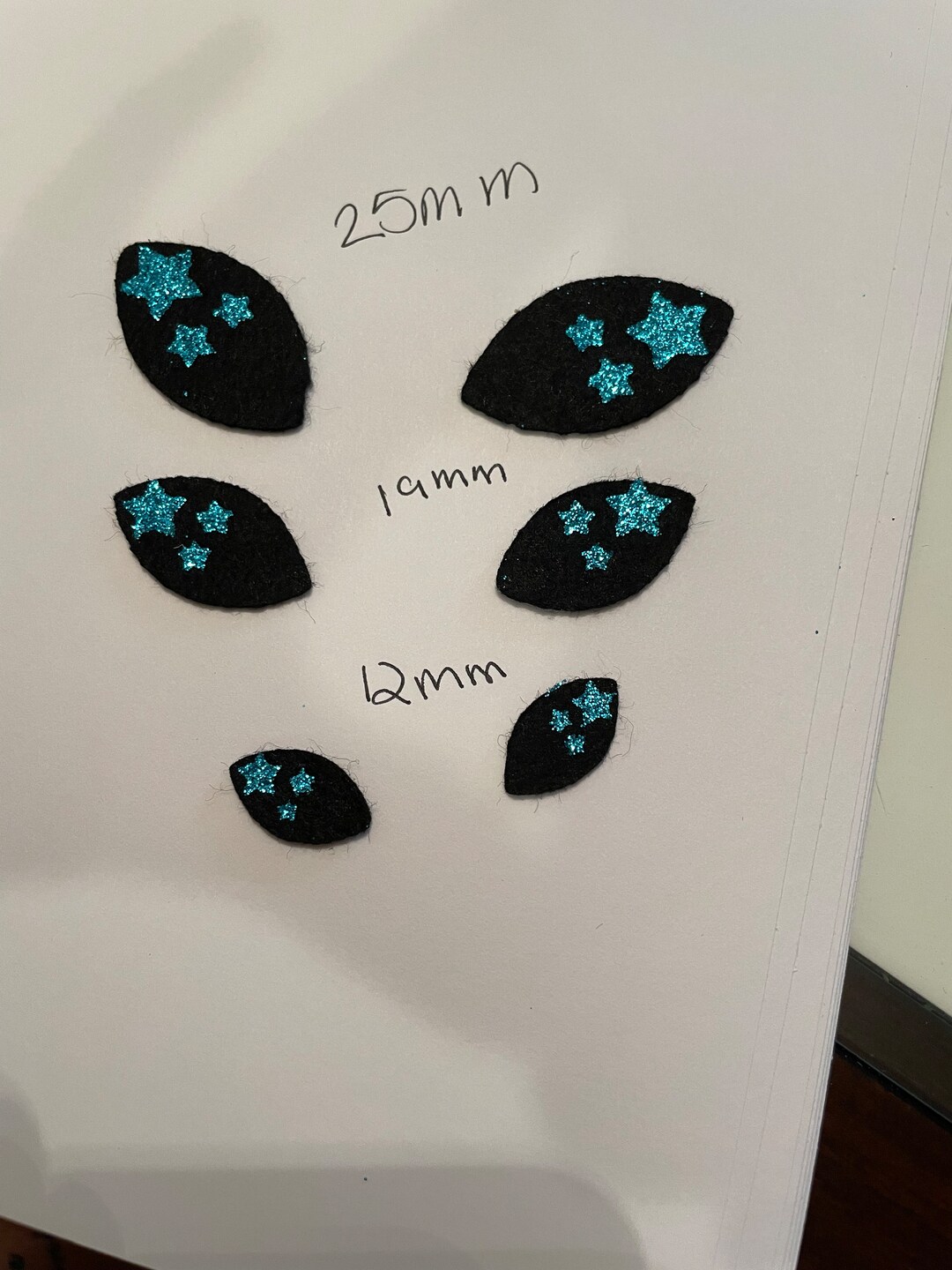 Blue Star Alien Felt Eyes 3 Pack - Etsy