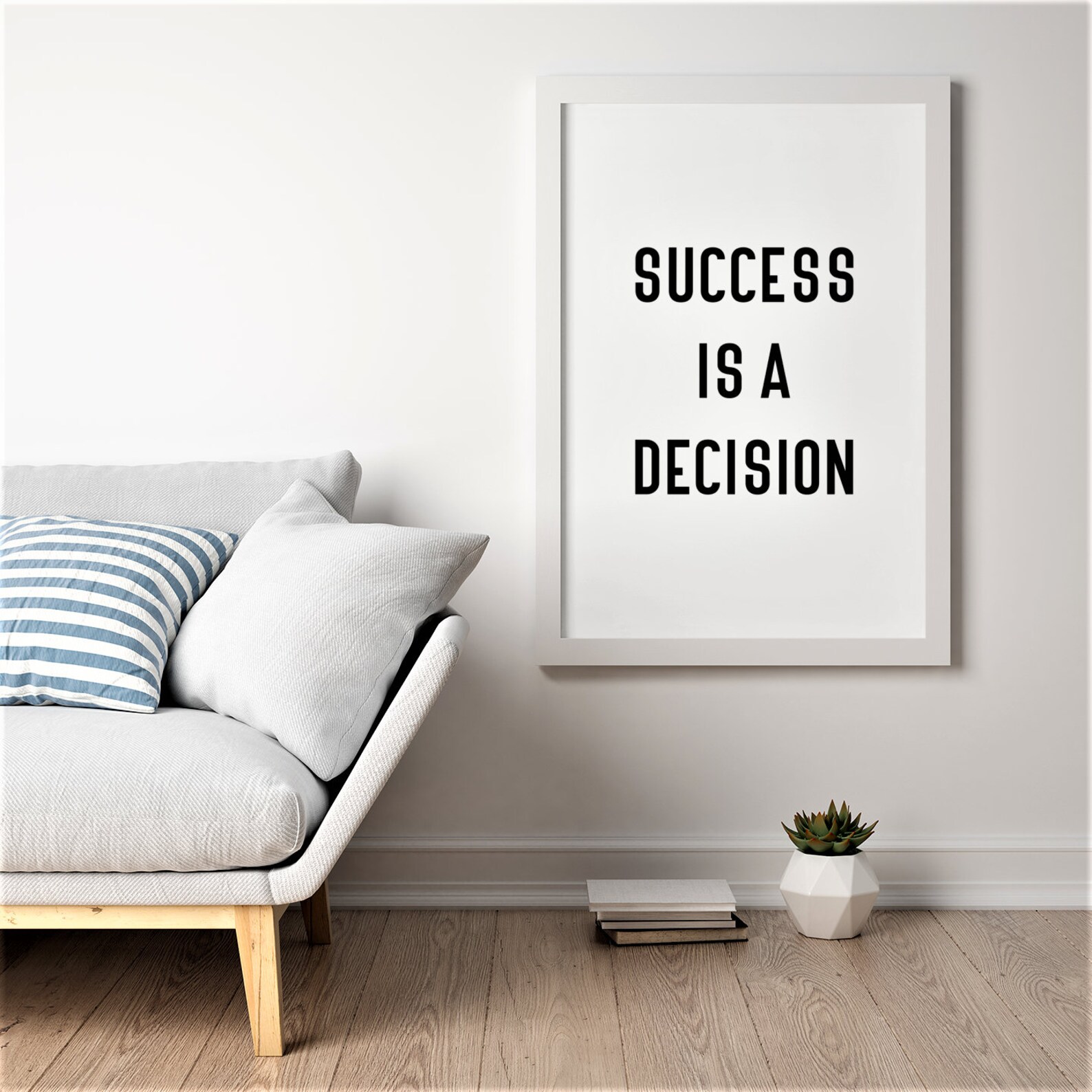 Success is A Decision Motivational Poster/ Self Empowerment Reminder ...