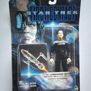 Star Trek- First Contact -action Figures - Worf-data-vintage 1996 ...