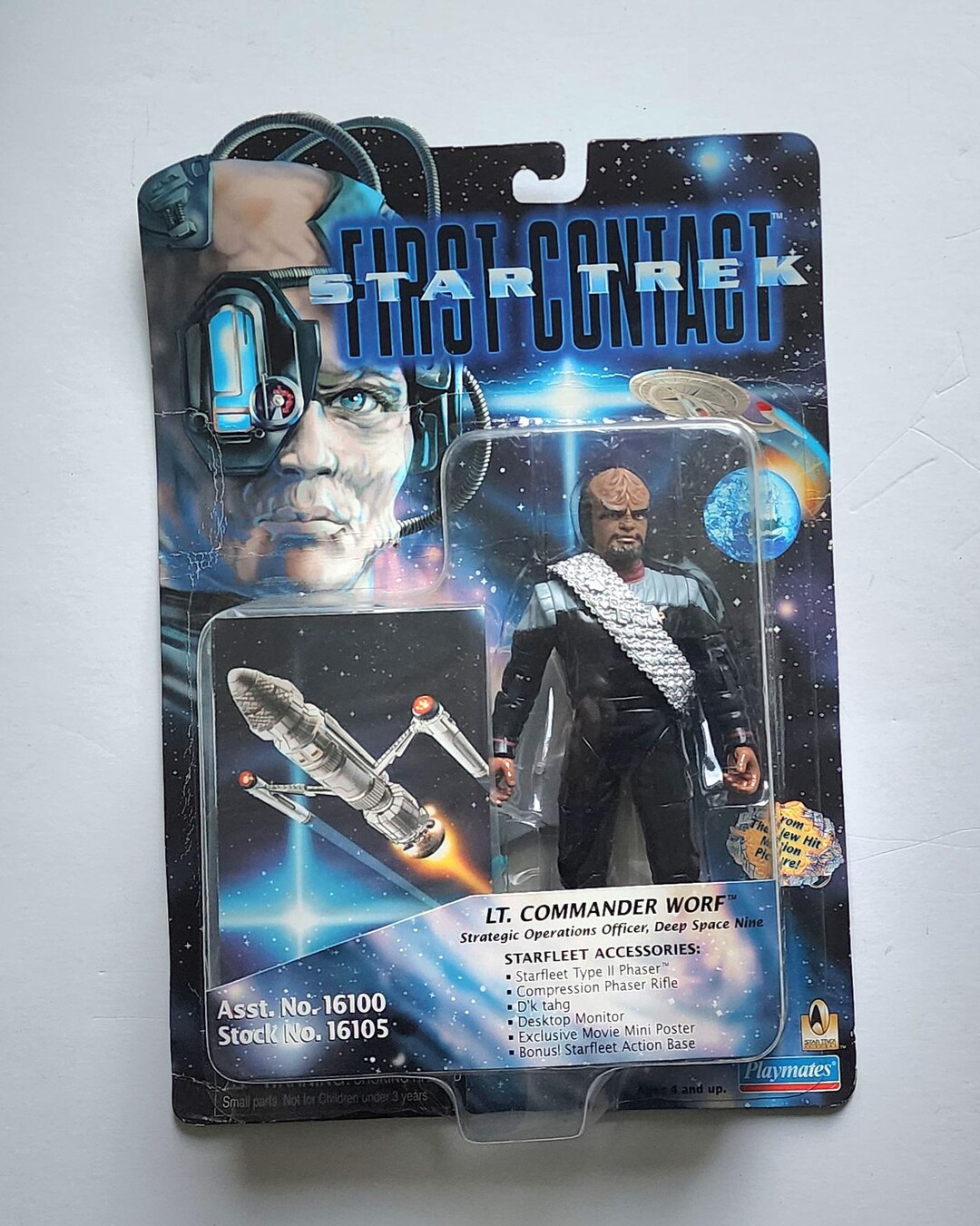 Star Trek- First Contact -action Figures - Worf-data-vintage 1996 ...