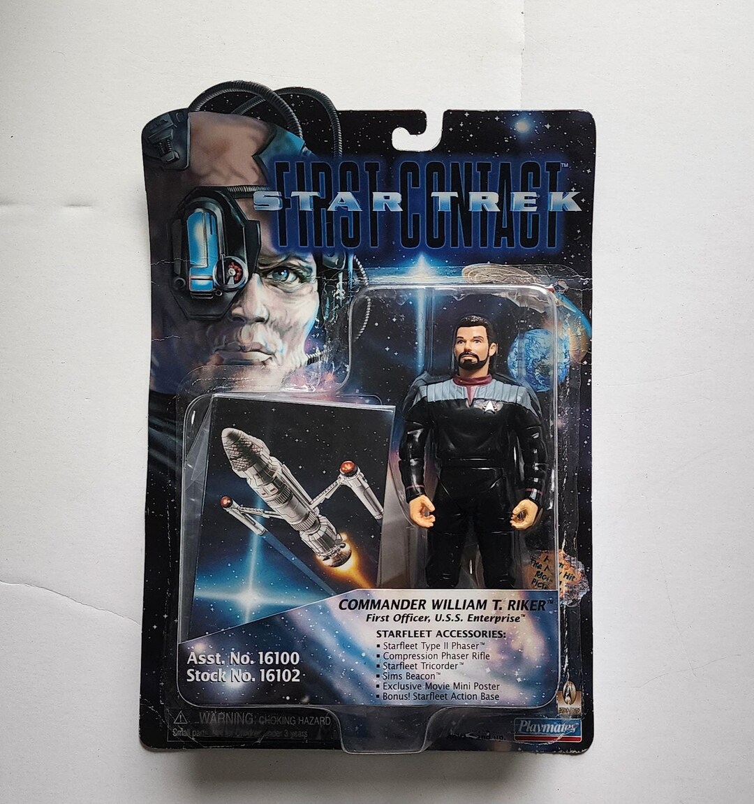 Star Trek First Contact-action Figure Riker-the Borg-dr. Crusher- Lily ...