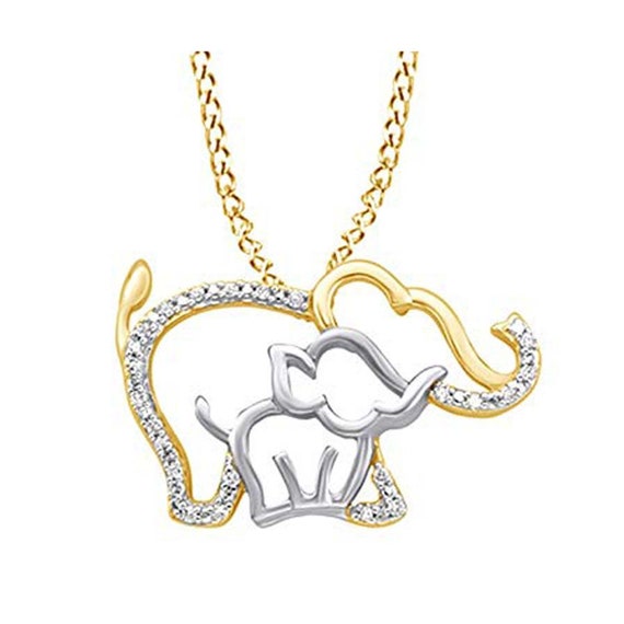 Diamond elephant pendant store