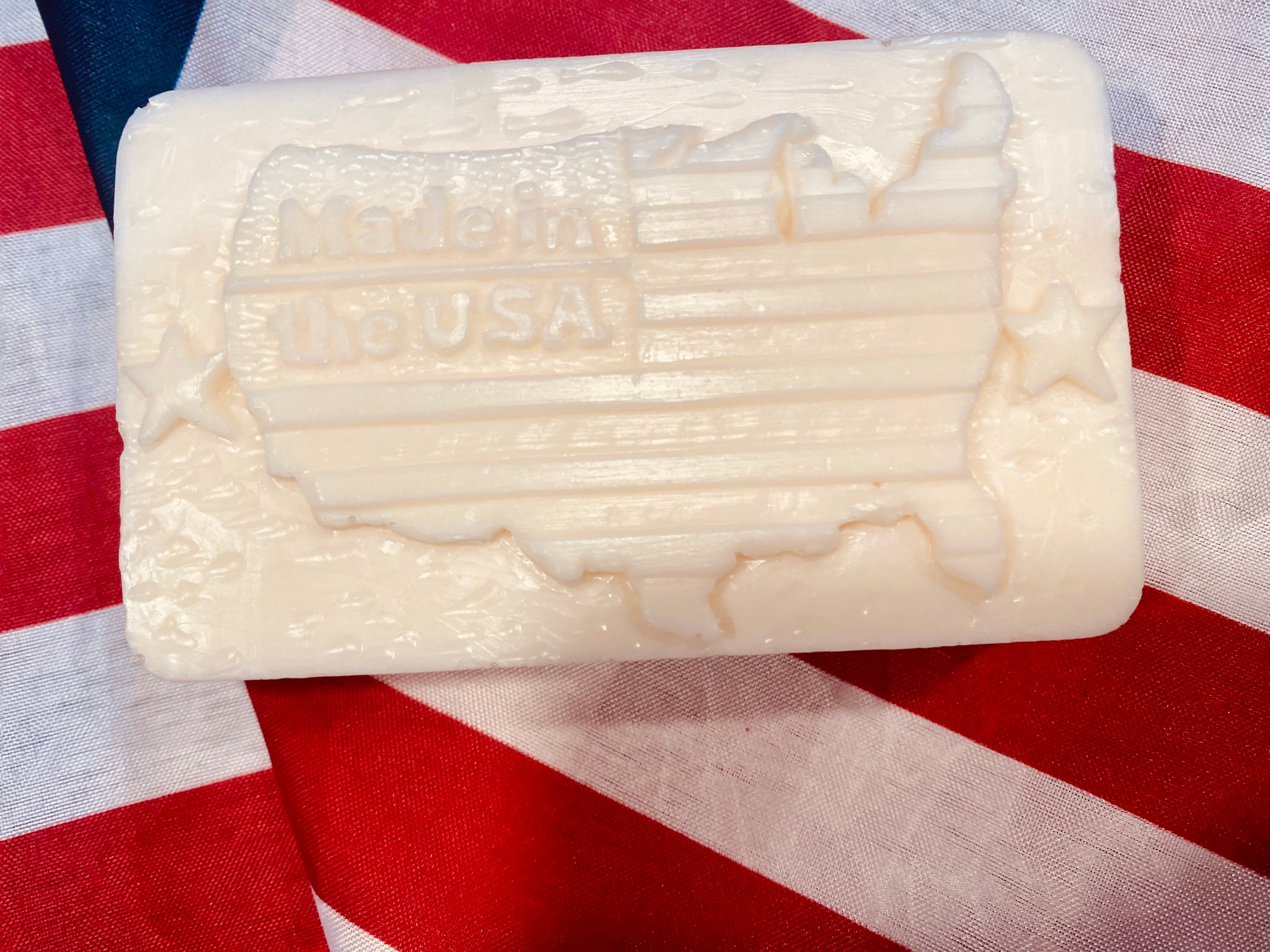 Peppermint Shea Butter Bar Soap, American Flag Soap, Patriotic Bar Soap ...