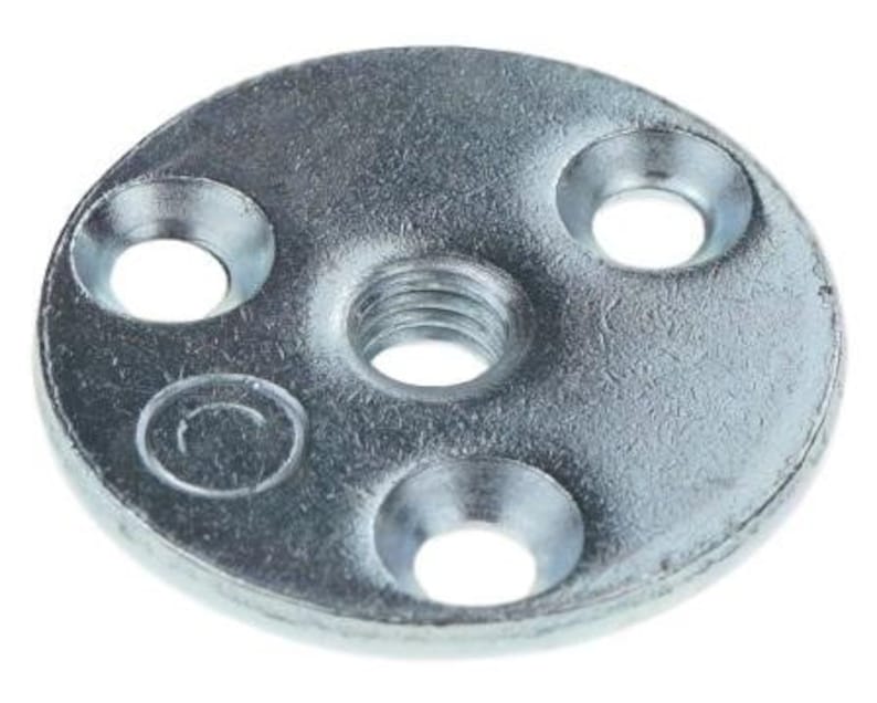 STEEL BRACKET 37 X 37 X 3 Mm, M8 Thread, Round - Etsy