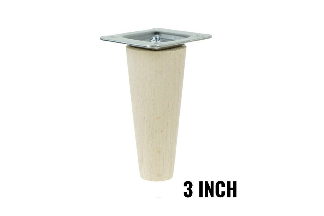 3 Inch Tapered Wooden Unfinished Furniture Leg - Etsy