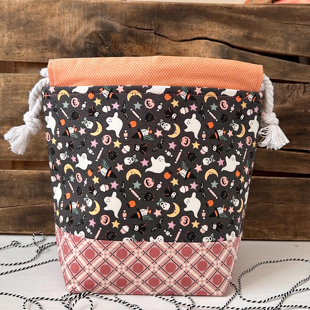 Sweet Tooth Project Bag, Halloween Project Bag, Project Bag, Knitting ...