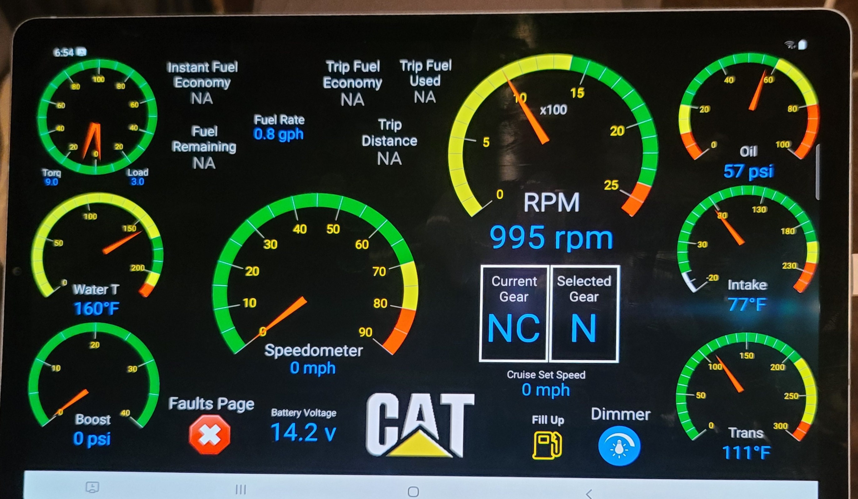 Custom Dashboard Layout for Bluefire Engine Monitoring CAT C7 - Etsy
