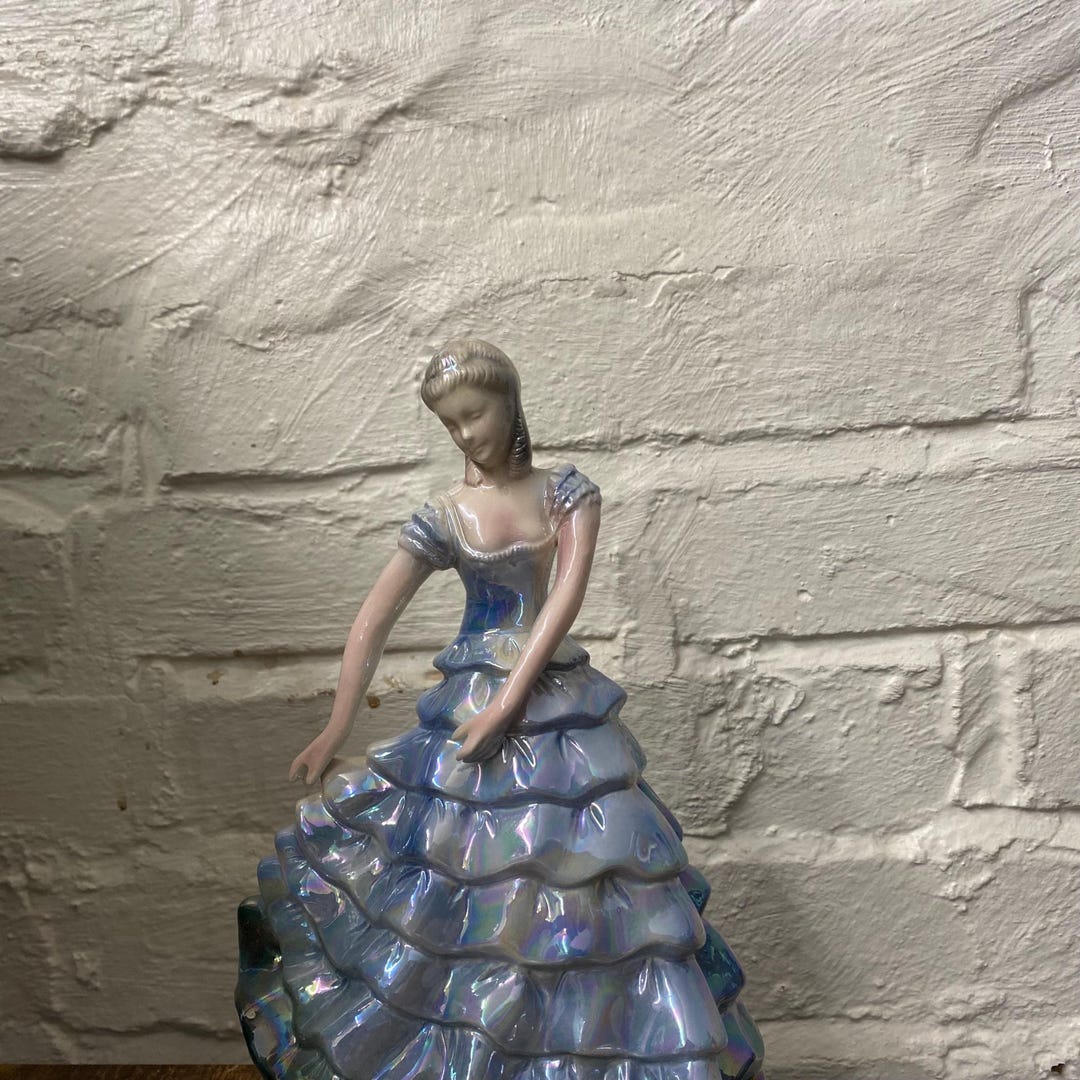 Vintage Dancing Lady Figurine JEMA Holland Ceramic Ballgown Cinderella ...