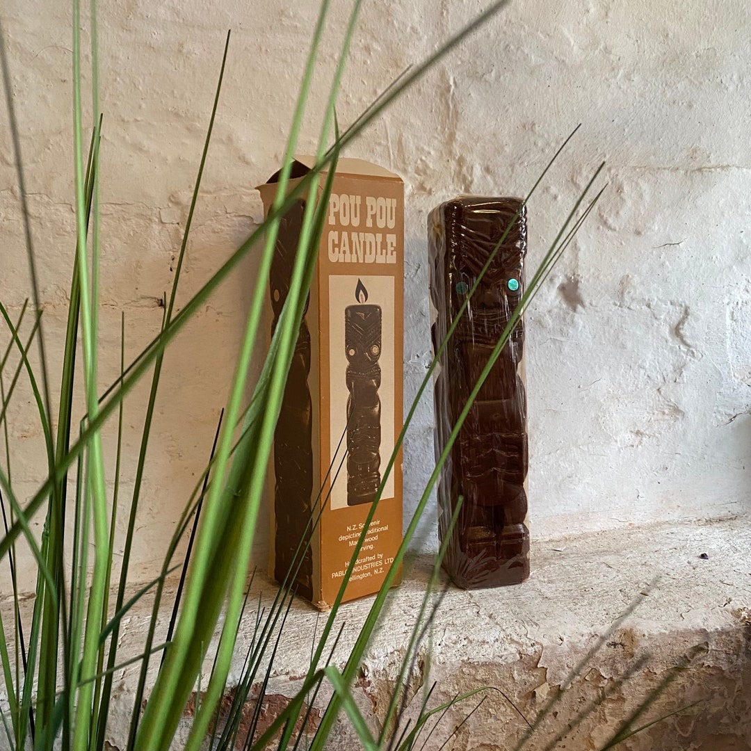 Māori Pou Pou Candle Traditional Folk Carving Pablo Industries New ...