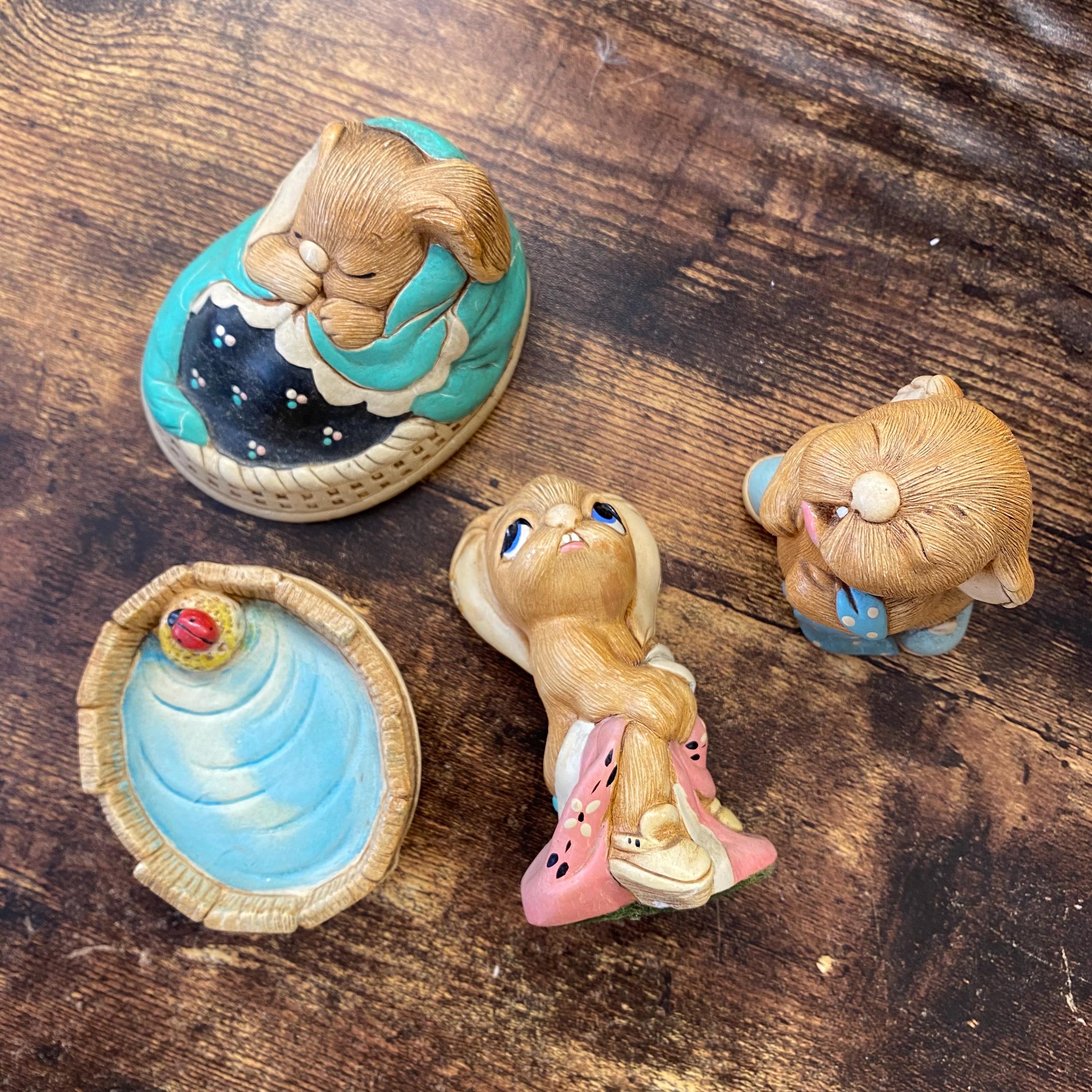 Pendelfin Rabbits Collection Vintage Ceramic Figurines, Barrow Boy ...
