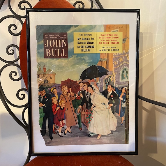 1955 Vintage Wedding Illustration 1950s Wall Art Traditional - Etsy