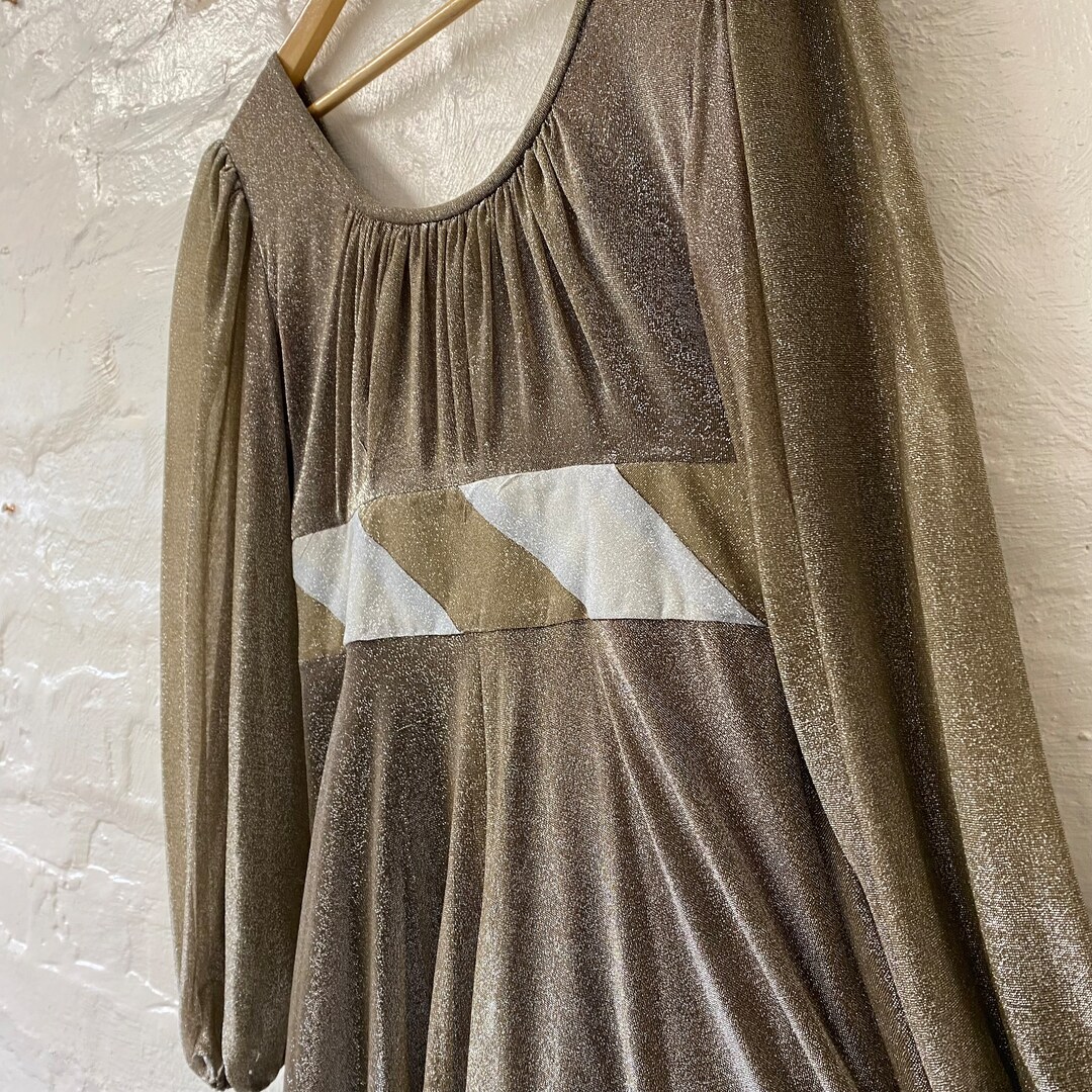 Vintage Gold Sparkly Maxi Dress/evening/prom, Richard Shops - Etsy