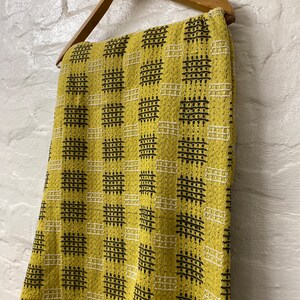 Textured Yellow Vintage Fabric, Grid/check Pattern - Etsy