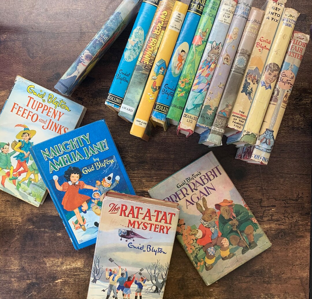 Vintage Enid Blyton Books, Brer Rabbit, Amelia Jane, Tuppeny Feefo ...