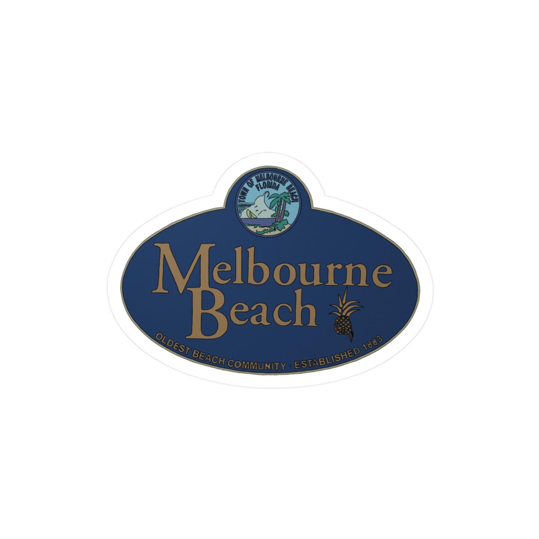 Melbourne Beach Sign Sticker - Etsy