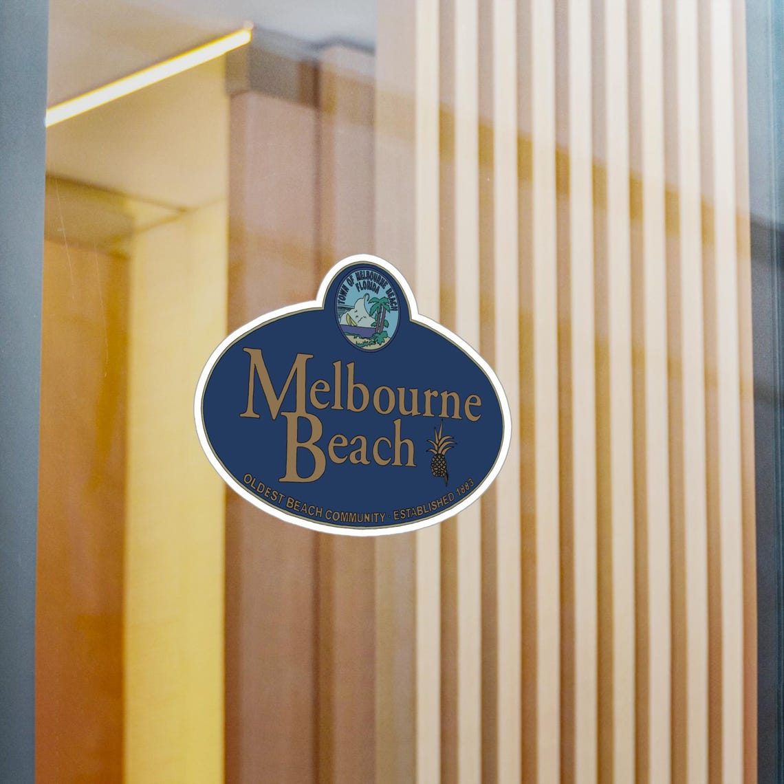Melbourne Beach Sign Sticker - Etsy