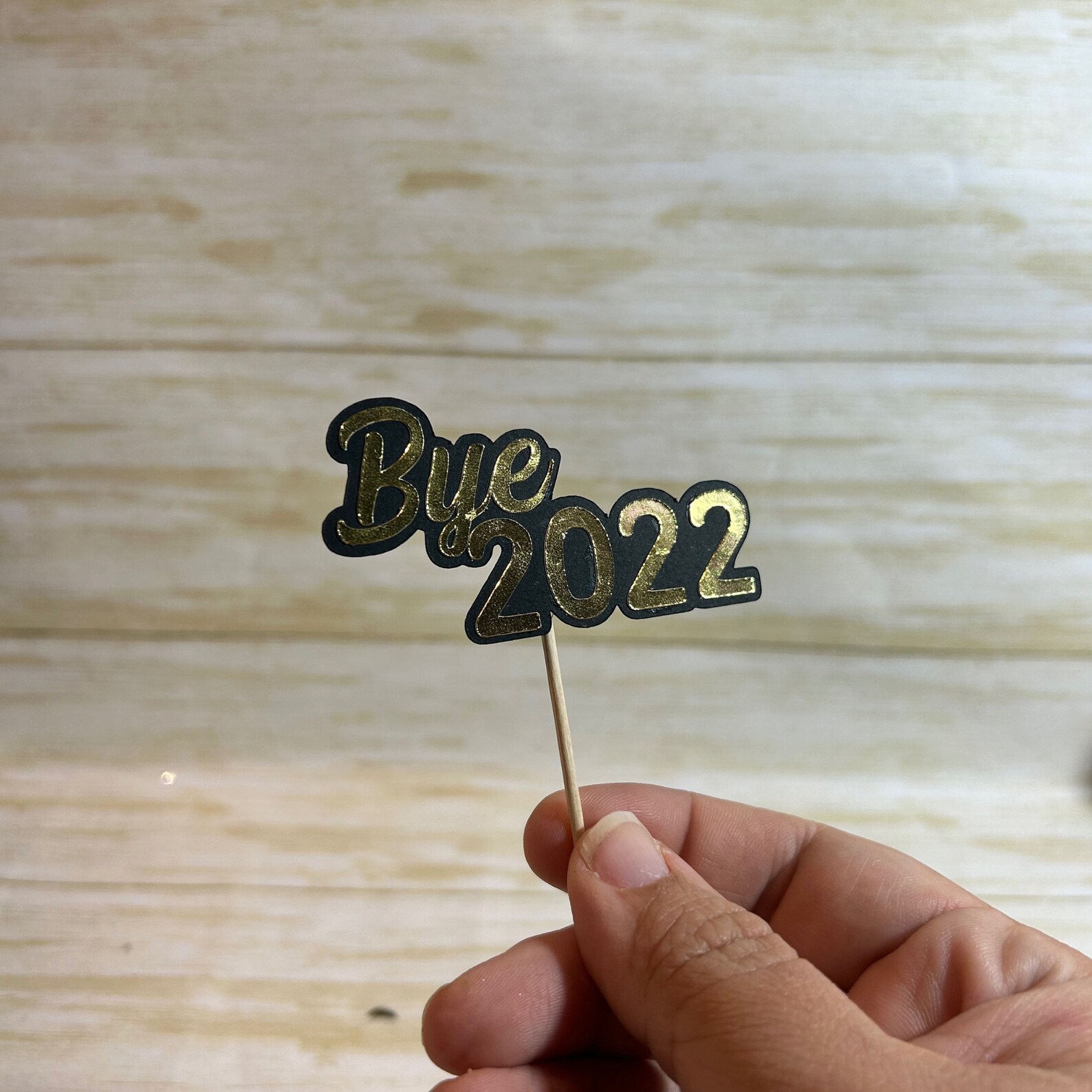Happy New Year Cake Topper, Cupcake Toppers, Bye 2023, Hello 2024, 2024 ...