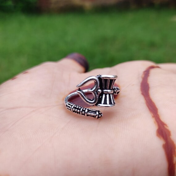 Natural Trishul Ring Lord Shiva Ring Religious Ring 925 | Etsy