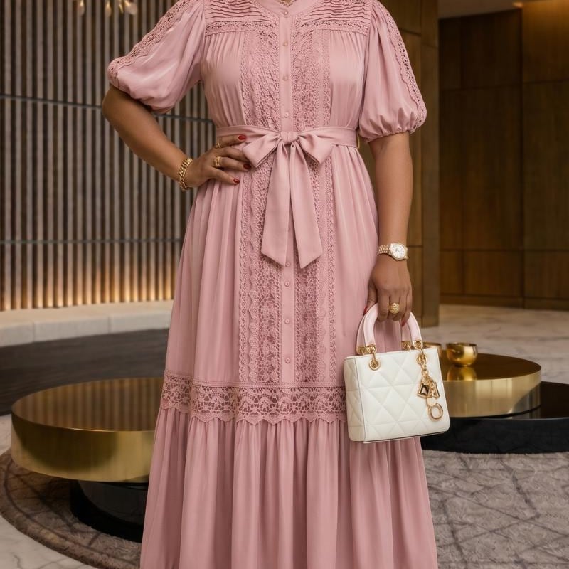 Dusty Pink Modest Dress - Etsy
