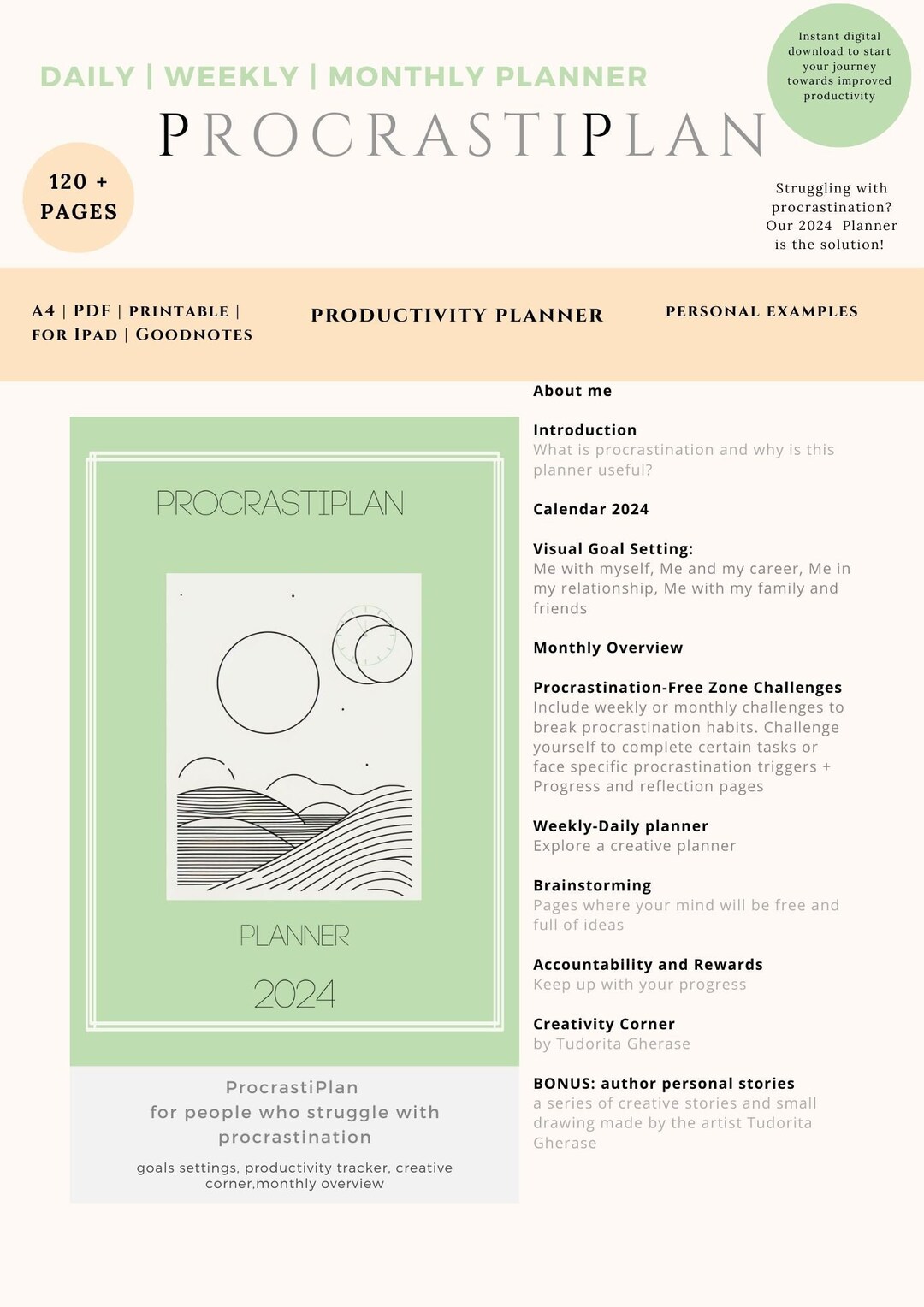 Beat Procrastination in 2024 With Our Digital Planner - Daily, Weekly ...