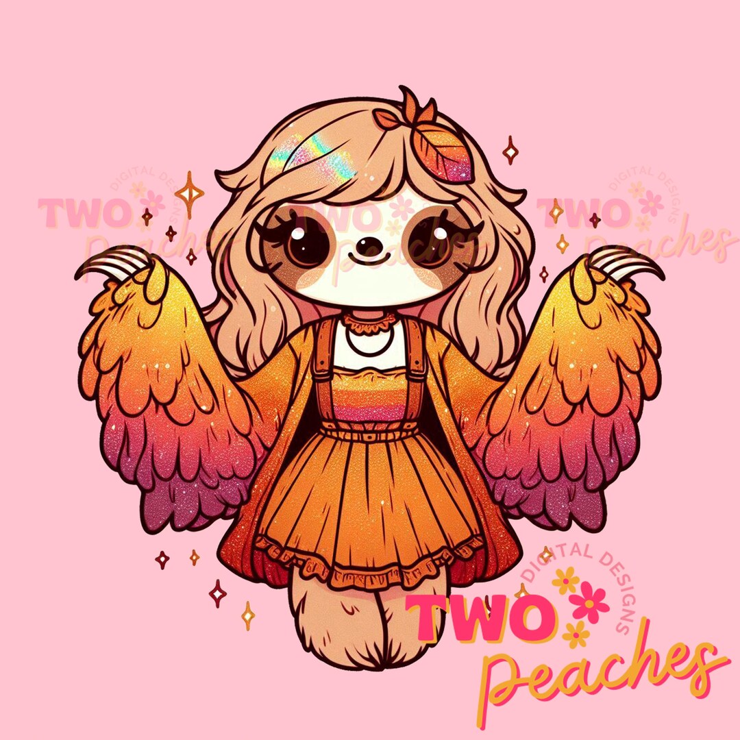 Cute Fall PNG, Cottagecore, Sloth Png, Autumn Pig, Boho Png, Sticker ...