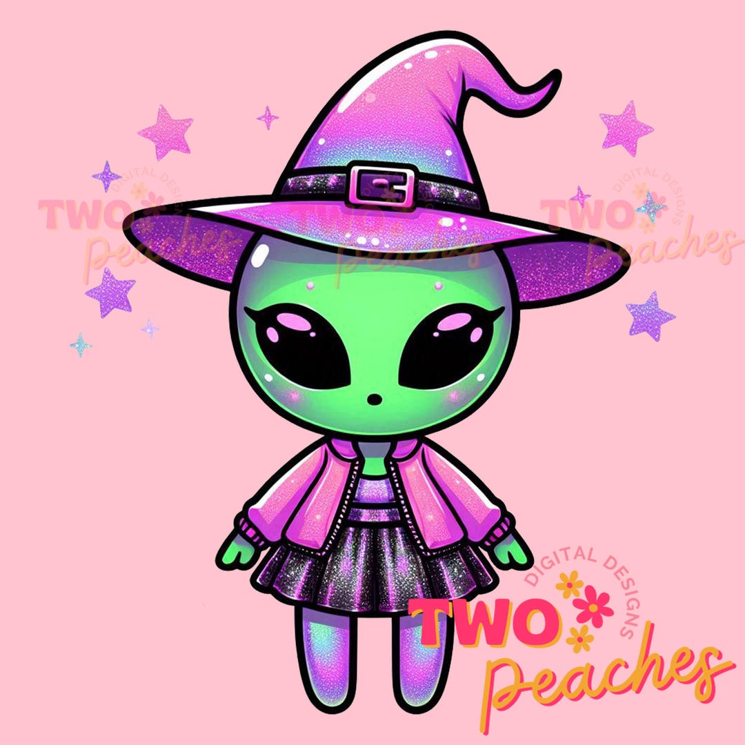 Halloween PNG, Witch, Cute, Alien Png, Spooky Season, Sticker Png ...