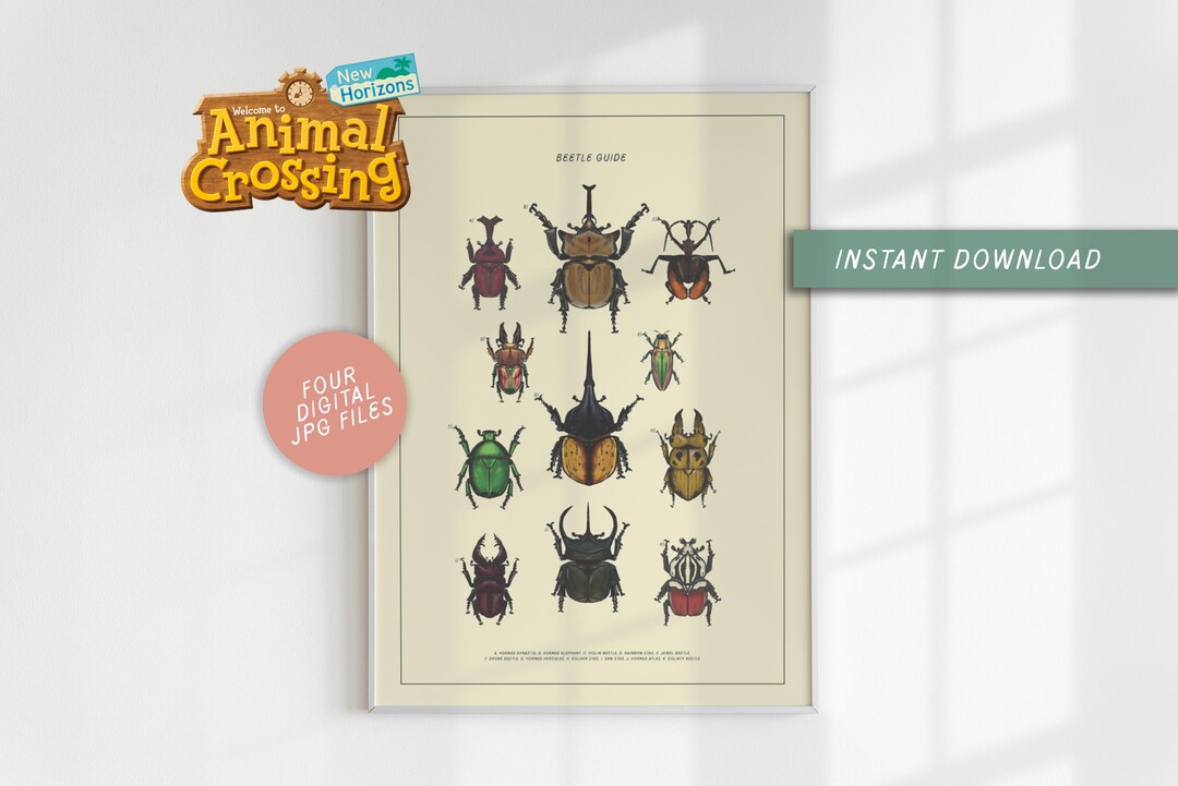 Animal Crossing Beetle Guide ACNH Critterpedia Digital Download Instant ...