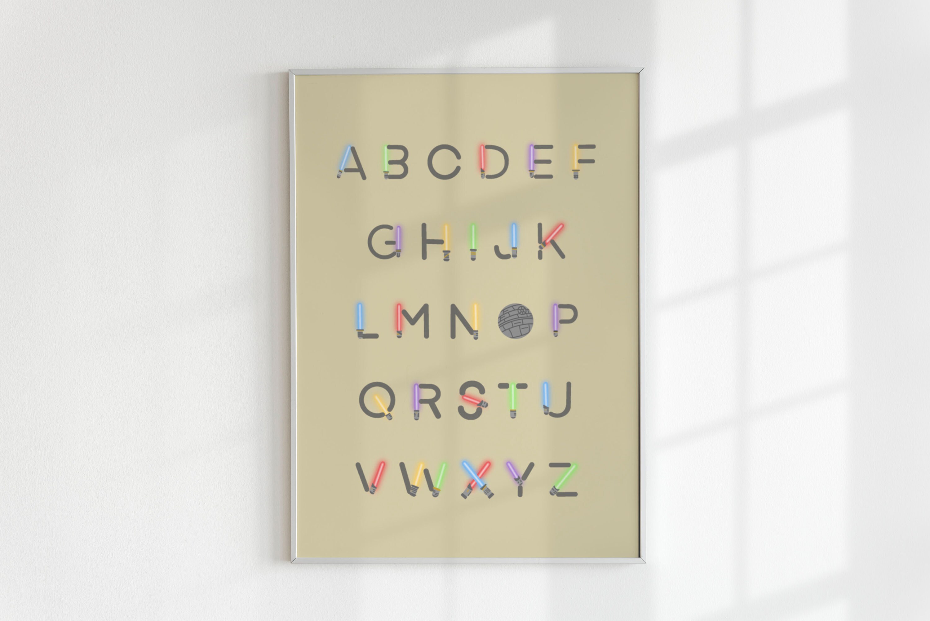 Set of 3 ABC Star Wars Posters - Star Wars Lightsaber ABC - Star Wars ...