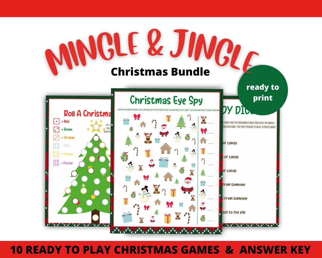 Instant Download Christmas Games Mega Bundle - Holiday Fun Extravaganza ...