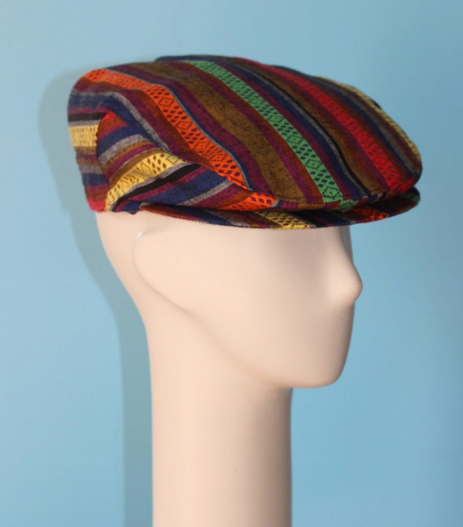 Sicilian Cap With Baiadera Hat Fabrics Tessutoni Caps Sicilian Hat ...