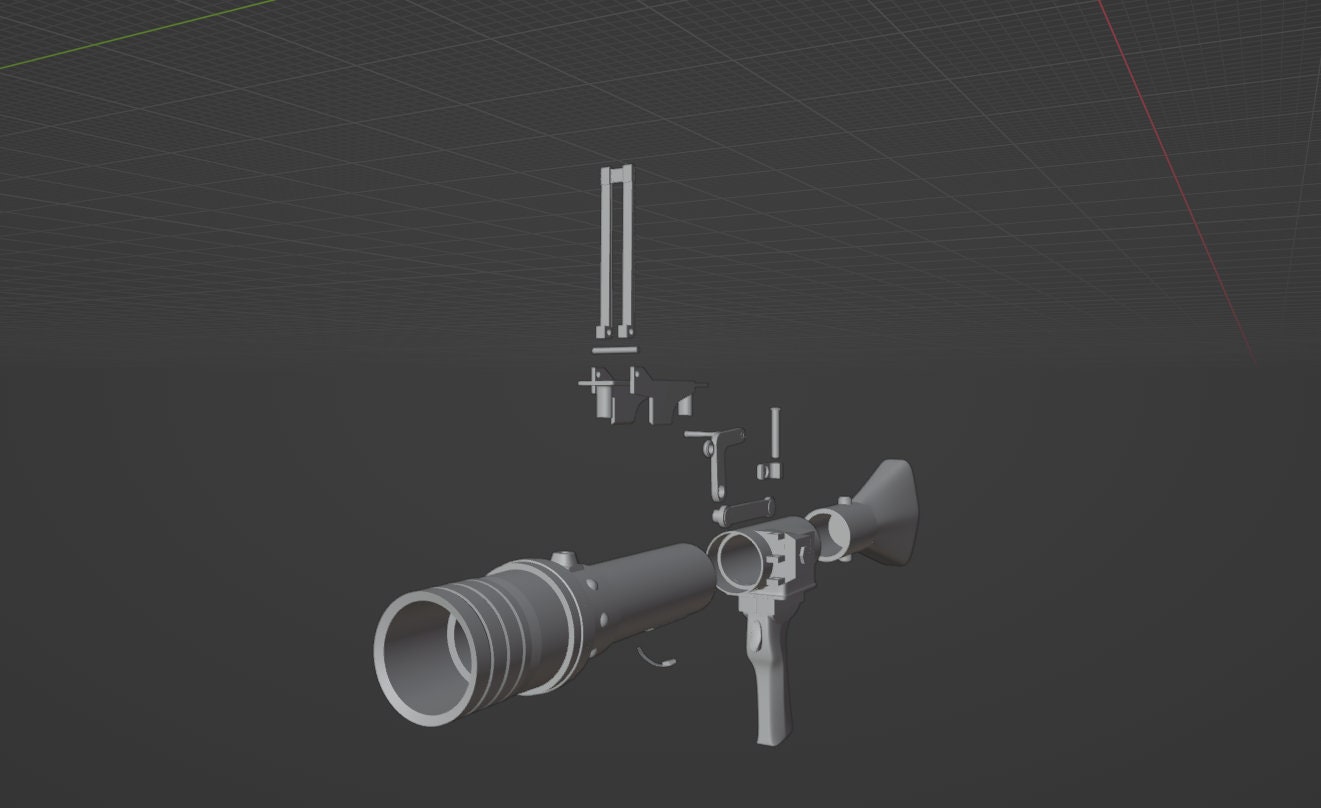 Barrage Grenade Launcher STL 3D Printing Cosplay Weapon - Etsy