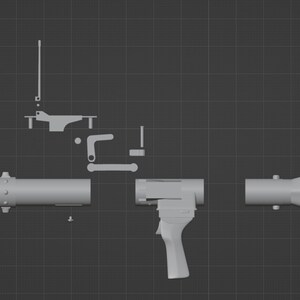 Barrage Grenade Launcher STL 3D Printing Cosplay - Etsy