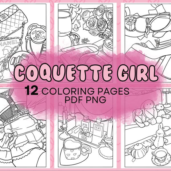Coquette Coloring - Etsy