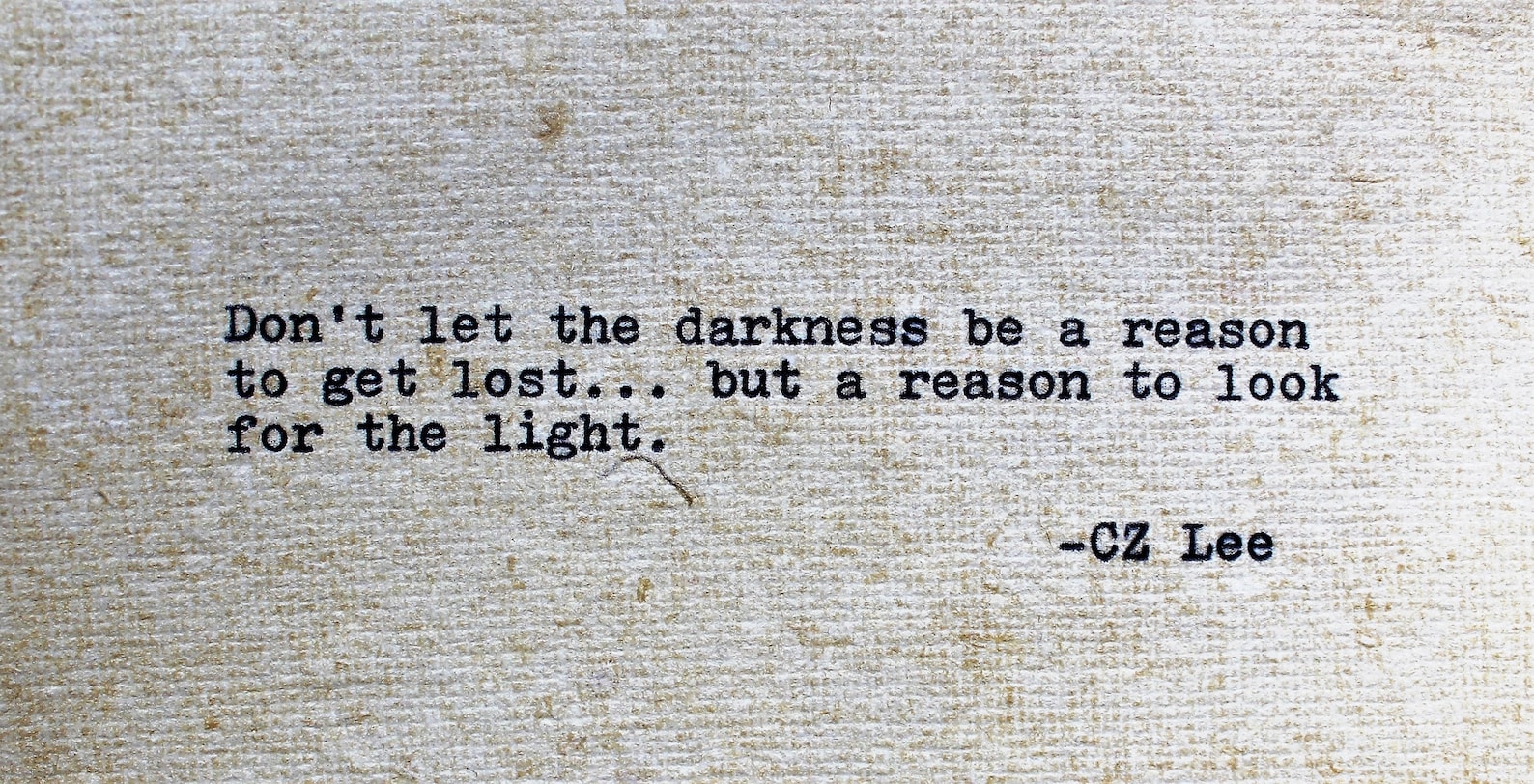 Look for the Light, Original Quote, Typewriter Poem, Poetry Decor ...