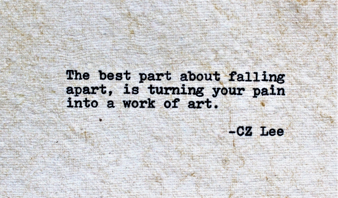 Work of Art, Original Quote, Typewriter Poem, Poetry Decor, Typed Quote ...