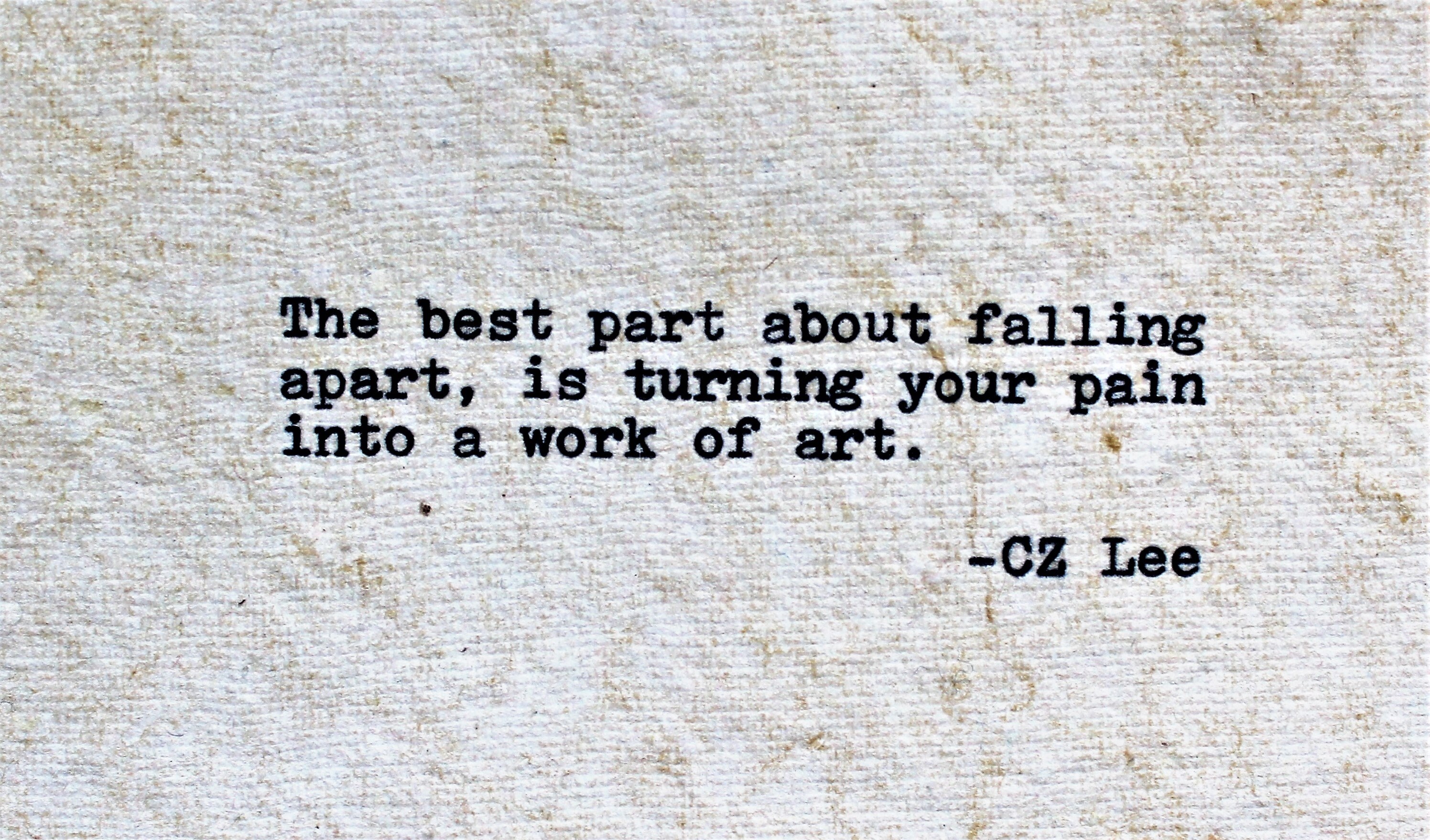 Work of Art, Original Quote, Typewriter Poem, Poetry Decor, Typed Quote ...