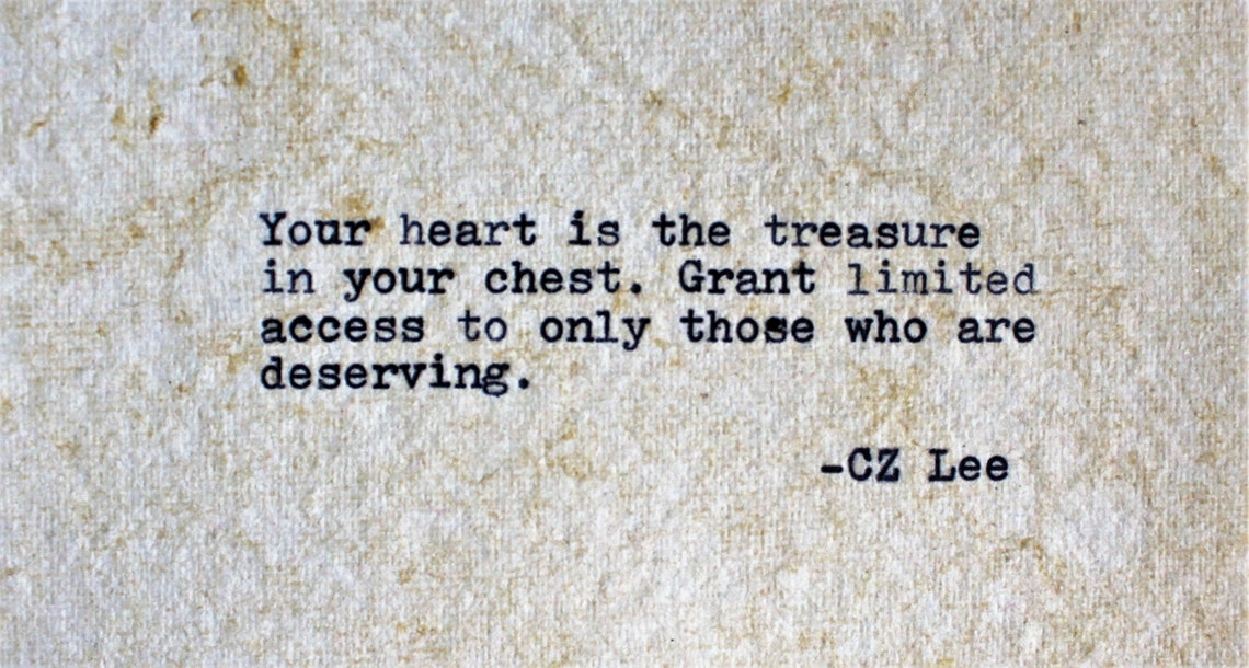 Treasure, Original Quote, Typewriter Poem, Poetry Decor, Typed Quote ...