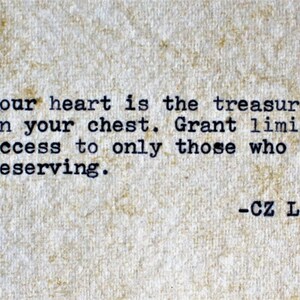 Treasure, Original Quote, Typewriter Poem, Poetry Decor, Typed Quote ...