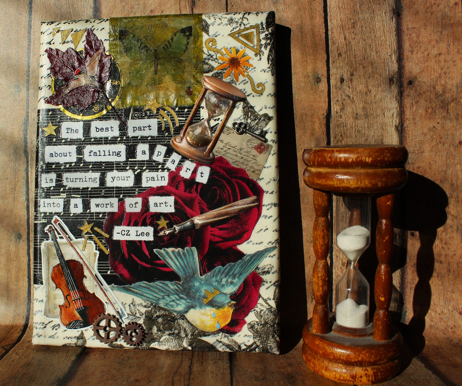 One of a Kind Handmade Original Collage Art, Poetry Decor, Original ...