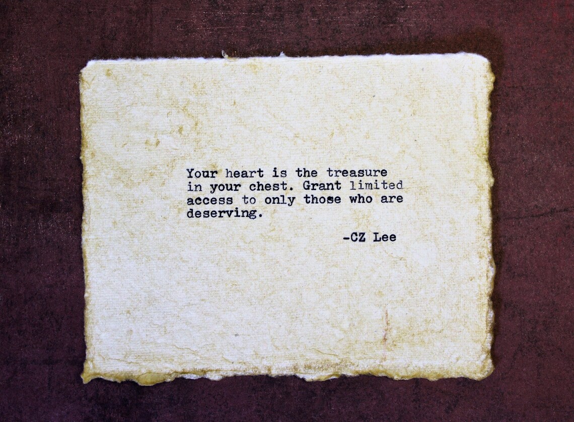 Treasure, Original Quote, Typewriter Poem, Poetry Decor, Typed Quote ...