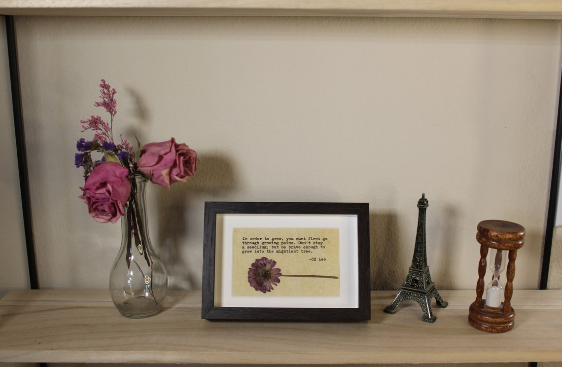 Growing Pains Original Quote Typewriter Poem Poetry Decor | Etsy