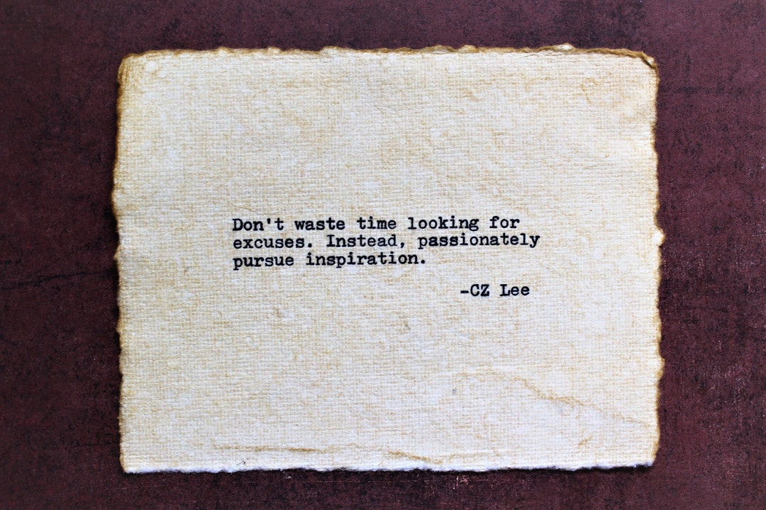 Pursue Inspiration, Original Quote, Typewriter Poem, Poetry Decor ...