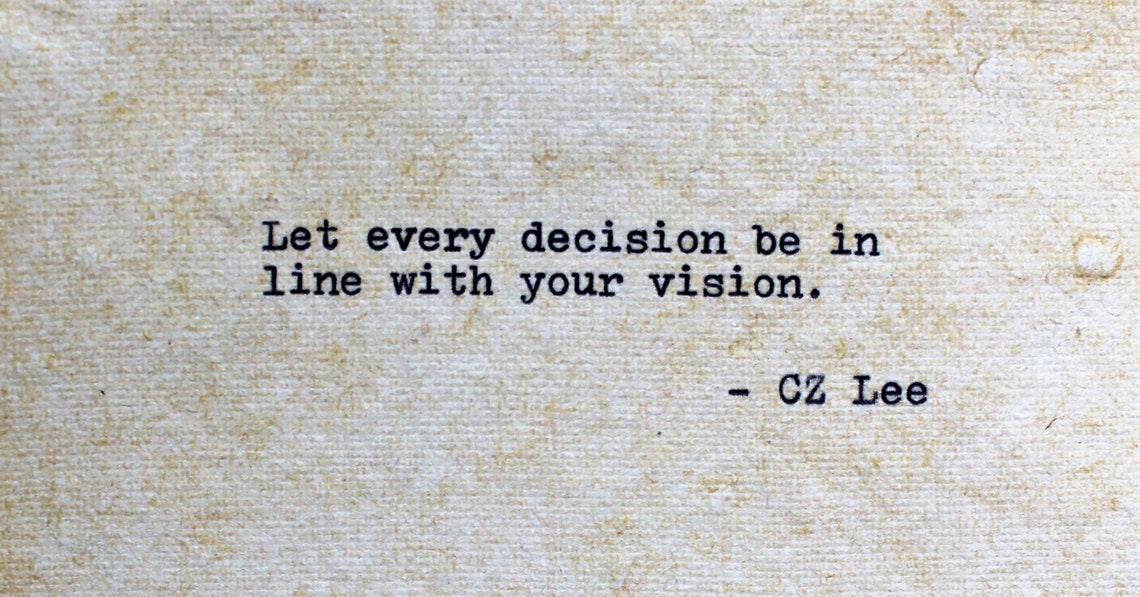 Vision, Original Quote, Typewriter Poem, Poetry Decor, Typed Quote ...