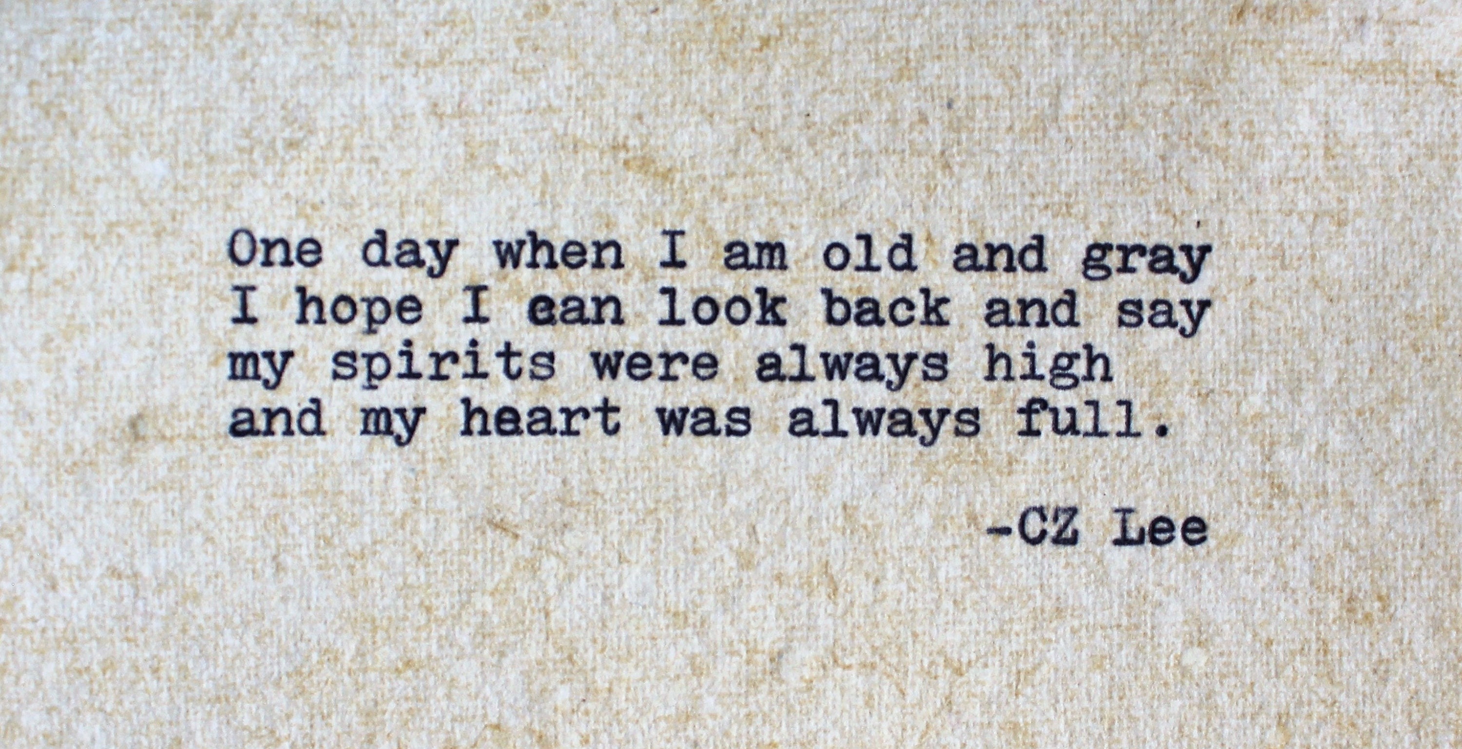 One Day, Original Quote, Typewriter Poem, Poetry Decor, Typed Quote ...